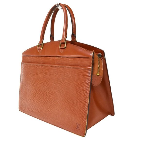 Louis Vuitton | Bags | Louis Vuitton Lv Logo Riviera Hand Bag Epi Leather Brown France M4883 ...